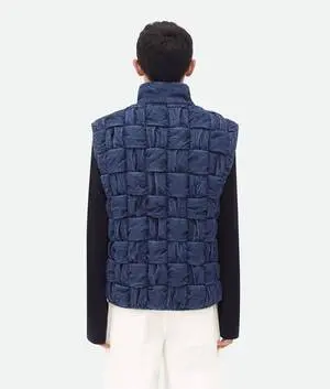 Bottega Veneta Intrecciato Denim Gilet