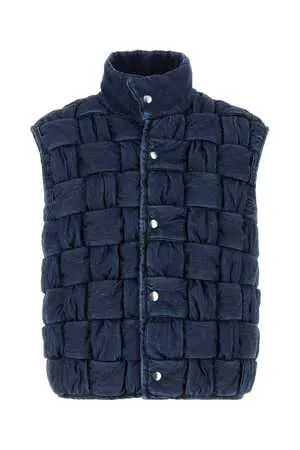 Bottega Veneta Intrecciato Denim Gilet - Blue