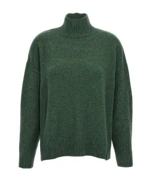 Victoria Beckham Mélange High Neck Sweater With Cut Out Detail