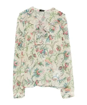 Etro Long Sleeve Floral Print Shirt