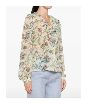 Etro Long Sleeve Floral Print Shirt