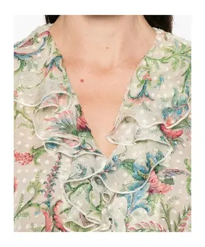 Etro Long Sleeve Floral Print Shirt
