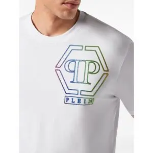 Philipp Plein Logo Embellished Crewneck T-shirt