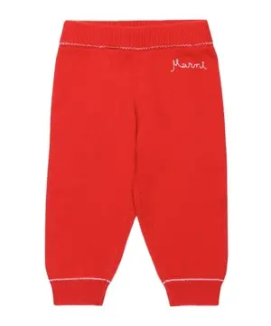 Marni Logo Embroidered Knitted Jogging Pants