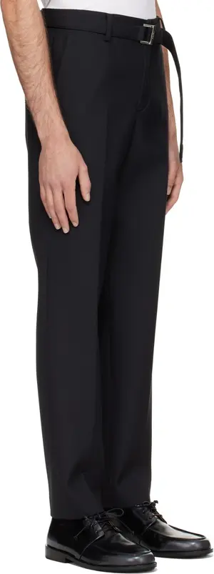 Sacai Belted Pleated Trousers
