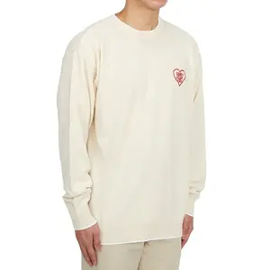 FAMILY FIRST Embroidered Logo Crew Neck Jumper - White