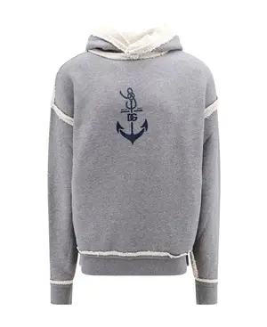 Dolce & Gabbana Marina Printed Hoodie - Gray