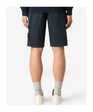 Stone Island Logo Patch Cargo Shorts - Blue