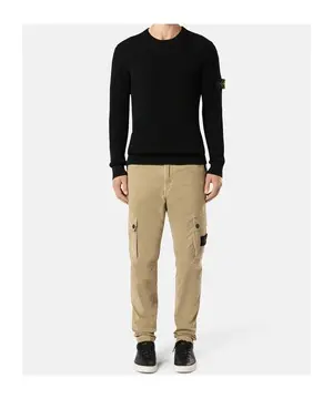 Stone Island Knitted Crewneck Jumper - Black