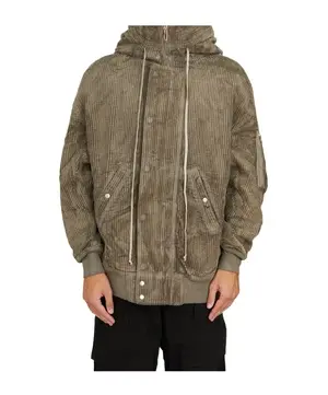 Rick Owens Pilot Jacket With Drawstring Hood