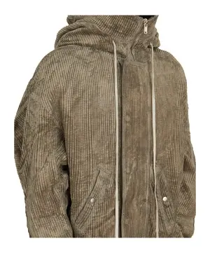 Rick Owens Pilot Jacket With Drawstring Hood