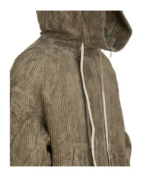 Rick Owens Pilot Jacket With Drawstring Hood