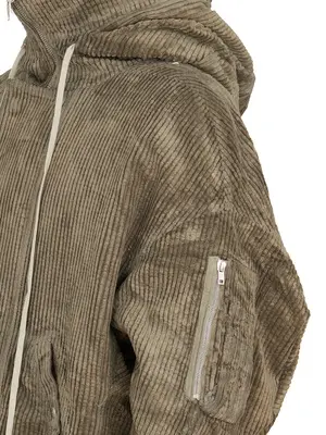 Rick Owens Pilot Jacket With Drawstring Hood