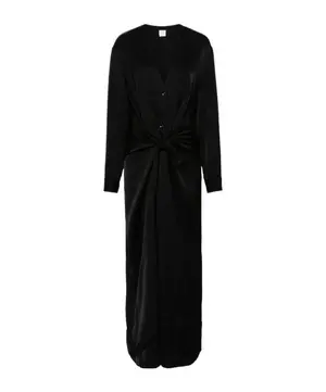 TOTEME V-neck Knot-detail Maxi Dress - No