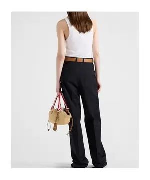 Prada Logo Patch Scoop Neck Tank Top - No