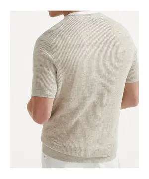 Brunello Cucinelli Half English Rib Knit T-shirt