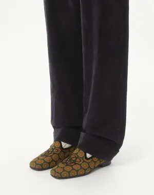 Valentino Garavani Logo Embroidered Floral Patterned Loafers