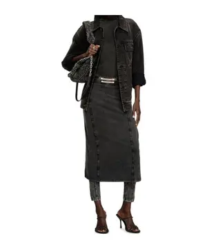 DIESEL® O-allegra Denim Midi Skirt