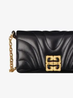 Givenchy 4g Liquid Flap Wallet With Chain Strap
