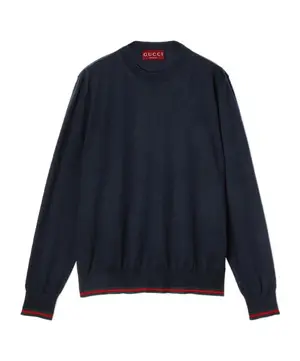 Gucci Web Stripe Detailed Knit Jumper
