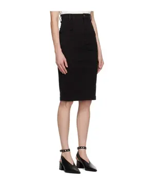 FRAME High-waist Denim Pencil Skirt