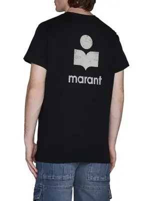 Isabel Marant Étoile Logo Printed Crewneck T-shirt - Black