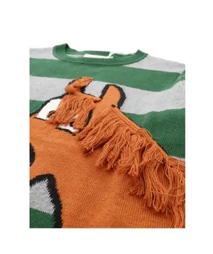 Stella McCartney Long Sleeve Sweater With Horse Applique