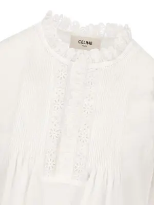 Celine Long Sleeve Lace Trim Shirt