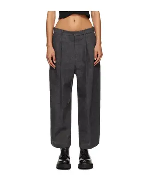 R13 Wide Pleated Trousers