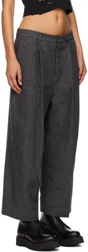 R13 Wide Pleated Trousers