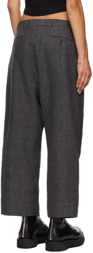 R13 Wide Pleated Trousers