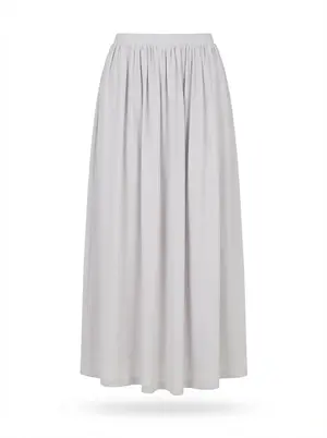 AYA MUSE Elastic Waist Midi Skirt