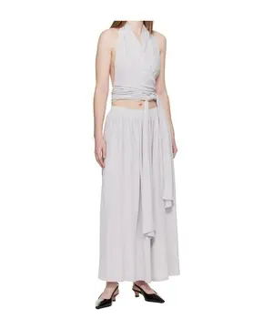 AYA MUSE Elastic Waist Midi Skirt