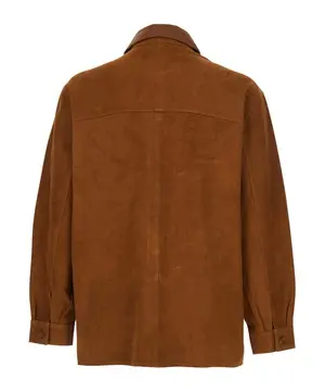 SUNFLOWER Classic Collar Suede Jacket - Brown