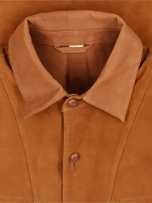SUNFLOWER Classic Collar Suede Jacket - Brown