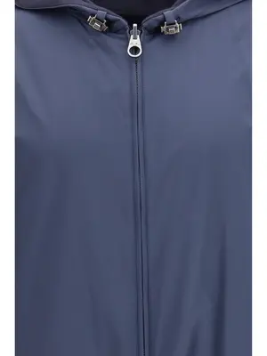 Loro Piana Reversible Jacket With Zipper Opening - Navy