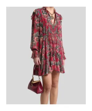 Etro Silk-blend Mini Dress With Floral Print