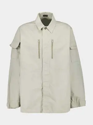 Balenciaga Military Ripstop Shirt Jacket - Beige