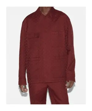 Gucci Monogrammed Button-up Jacket - Red