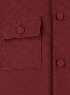 Gucci Monogrammed Button-up Jacket - Red