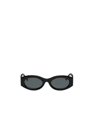 Attico Berta Rectangle Frame Sunglasses - Black