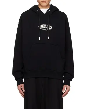 Off-White Graphic Print Drawstring Hoodie