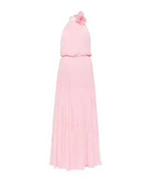 Retrofete Halterneck Floral Maxi Dress - Pink
