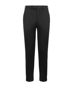 PT TORINO Tory Burch Wool Blend Chino Trousers - Black