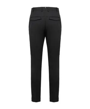PT TORINO Tory Burch Wool Blend Chino Trousers - Black