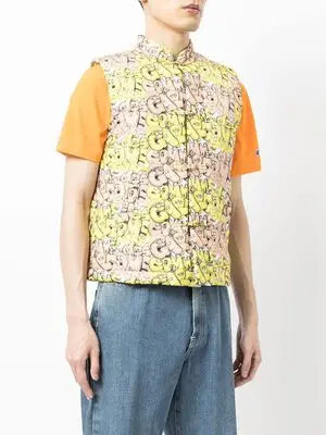 Comme Des Garçons Logo-print Padded Gilet