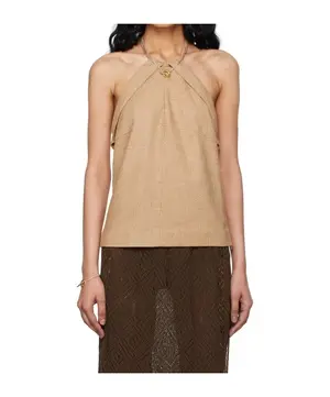 REMAIN BIRGER V-neck Tie Detail Vest