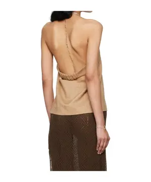 REMAIN BIRGER V-neck Tie Detail Vest