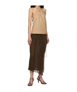 REMAIN BIRGER V-neck Tie Detail Vest