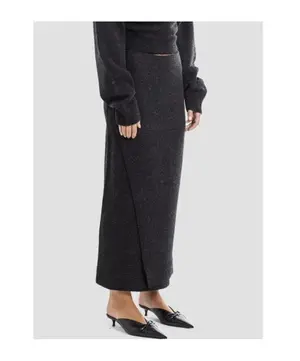 Balenciaga Slit Detailed Knit Skirt